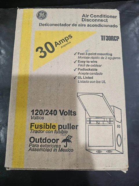 GE AC DISCONNECT Outdoor Switch 30A 120/240V TF30RCP $21.04 - PicClick CA