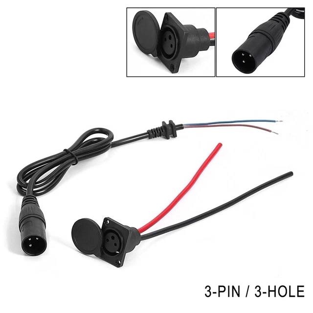 BIKE 3PIN Connector Male Female Charging Plug for Electric Scooter E-Bike1753 £8.09 - PicClick UK