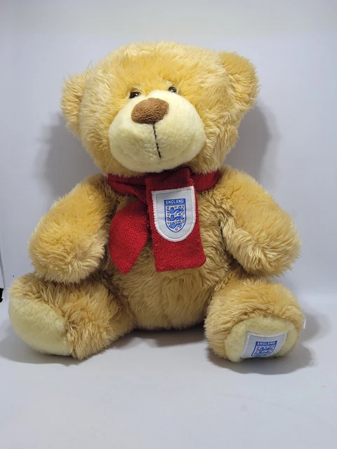 ENGLAND FOOTBALL TEAM Teddy Bear Mascot Cuddly 11' PLUSH Soft Toy Teddy ...