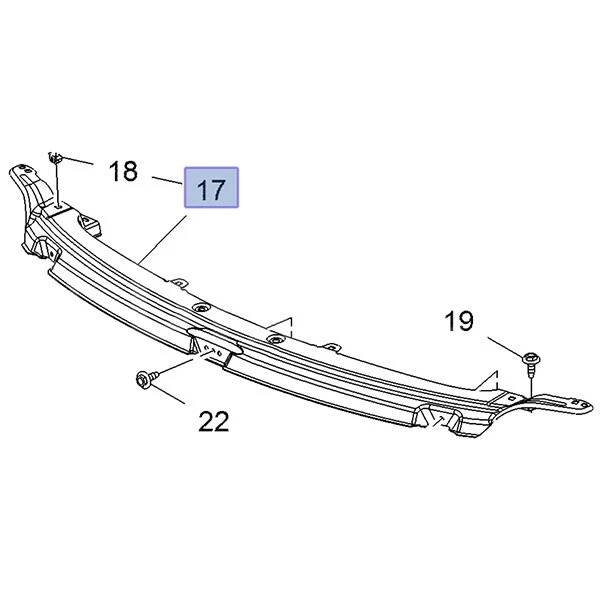 GENUINE VAUXHALL ASTRA K Front Bumper Upper Support Panel 39024196 2016 ...