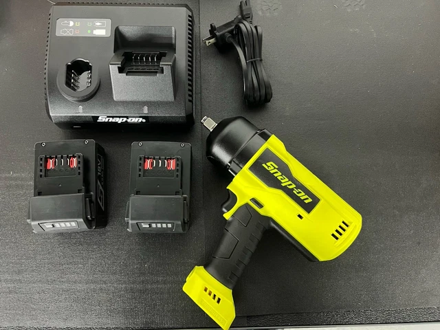 SNAP-ON HI-VIZ 1/2” Drive 18V MonsterLithium Cordless Impact Kit ...