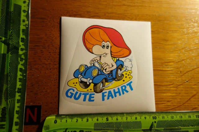 ALTER AUFKLEBER COMIC Cool KEINE AHNUNG Gute Fahrt (AD) EUR 5,50 ...