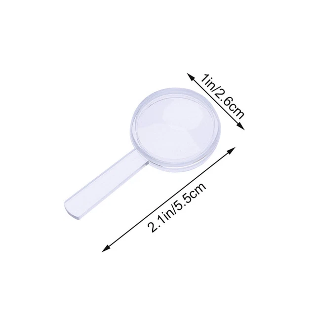 24 PCS 5X Plastic Magnifying Glasses Handheld Mini Magnifying Glass ...