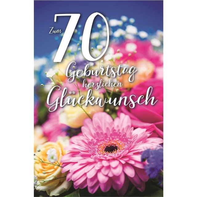 ZAHLENGEBURTSTAG - 70. Geburtstag - Glückwunschkarte im Format 11,5 x ... ZAHLENGEBURTSTAG - 70. Geburtstag - Glückwunschkarte im Format 11,5 x ...
