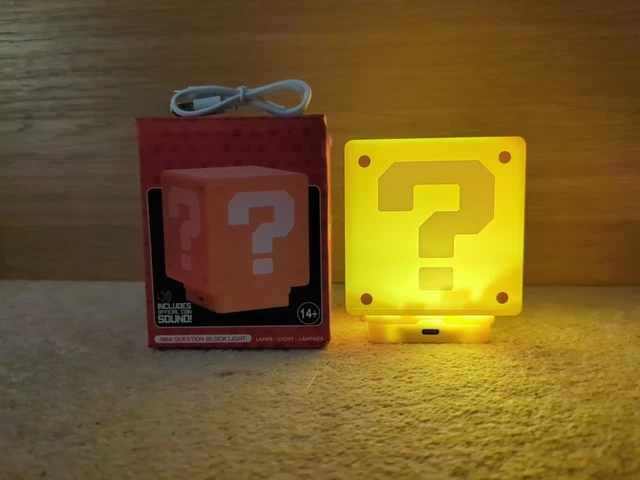 NINTENDO SUPER MARIO Light Up With Sound Question Mark Block - Brand ...