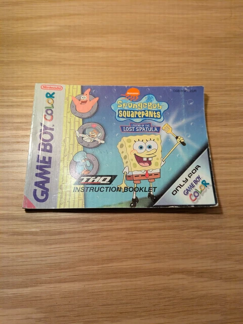 SPONGEBOB SQUAREPANTS THE Legend Of The Lost Spatula Nintendo Gameboy ...