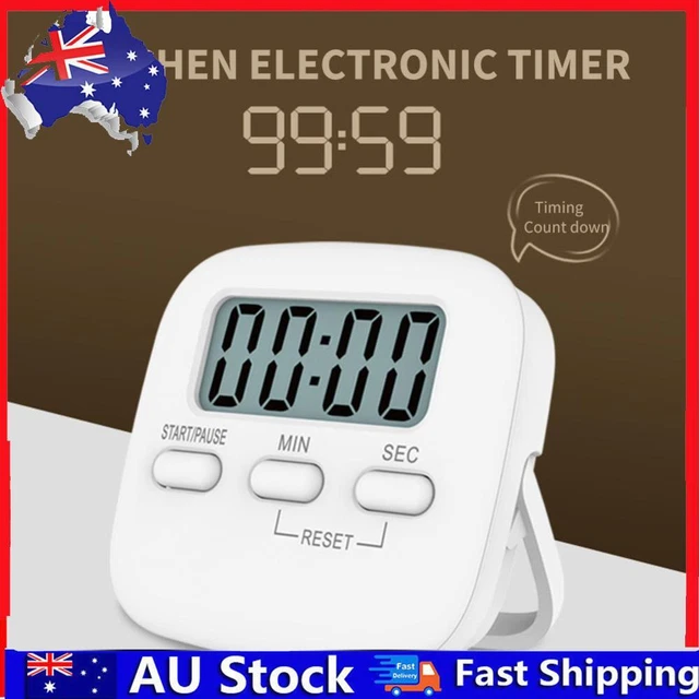 MAGNETIC DIGITAL TIMER Stopwatch Cooking Countdown Timer Clock (White ...