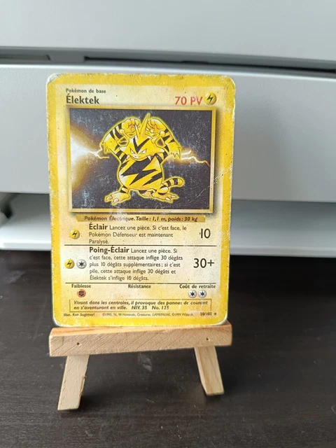 CARTE POKÉMON ELEKTEK 20/102 Rare Set de Base Wizards FR EUR 5,00 ...