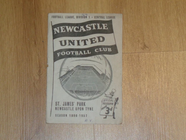 FOOTBALL PROGRAMME NEWCASTLE United v Aston Villa 20.4.57 £10.00 ...