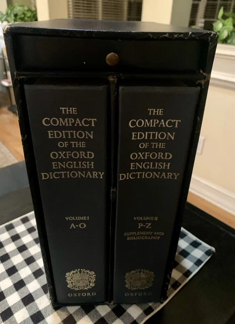 COMPACT EDITION OF The Oxford English Dictionary 2 Volumes 1976 ...