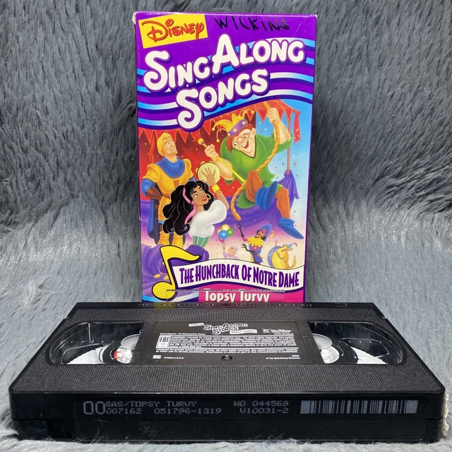 DISNEY SING ALONG Songs Topsy Turvy Hunchback of Notre Dame VHS 1996 ...