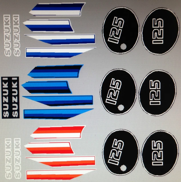 SUZUKI TS125 TS125ER Decal Set EUR 76,08 - PicClick FR