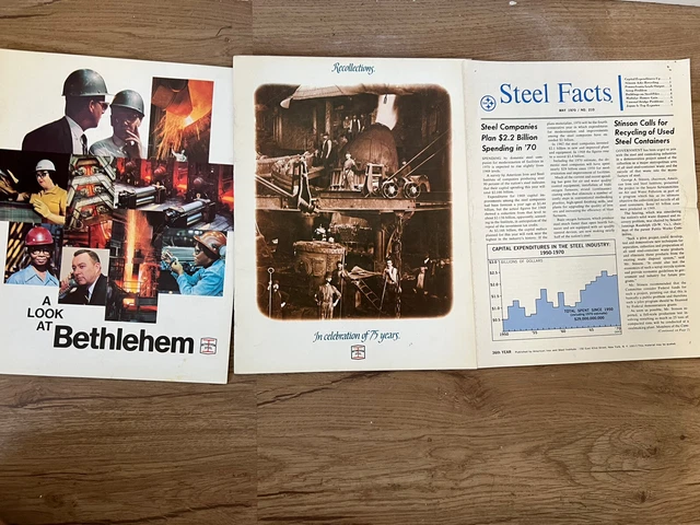 BETHLEHEM STEEL NEWS Employees Book Magazine Publication 75 Years Look ...