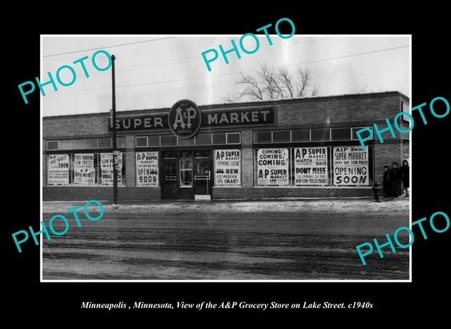OLD LARGE HISTORIC PHOTO MINNEAPOLIS MINNESOTA THE AP SUPER MARKET ...