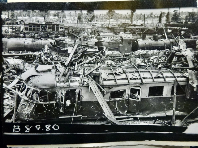 PHOTO ORIGINALE WW2 : D-DAY _ VIRE _ GARE Bombardée _ Aout 1944 EUR 30 ...