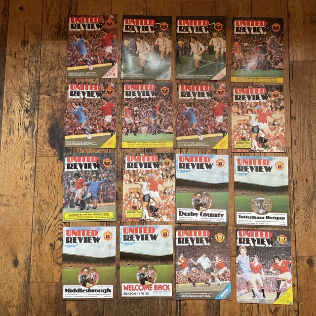 MANCHESTER UNITED REVIEW Football Programmes 1979/80 Job Lot 16 £8.52 ...