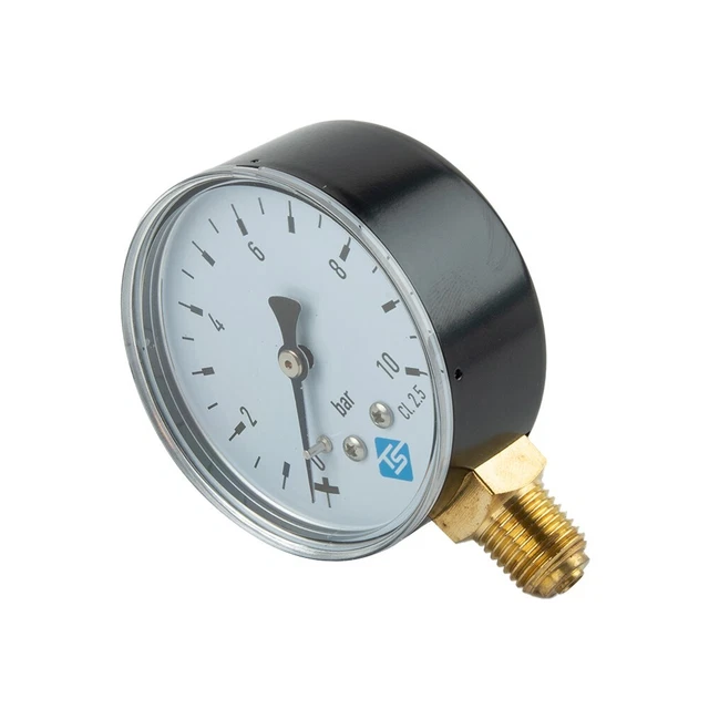 INDICATORE PRESSIONE OLIO acqua manometro mini filettatura NPT installazione radiale EUR 23,06 ...