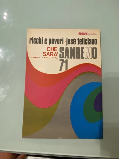 SPARTITO MUSICALE SANREMO 1971 Che Sarà Ricchi E Poveri E Jose ...
