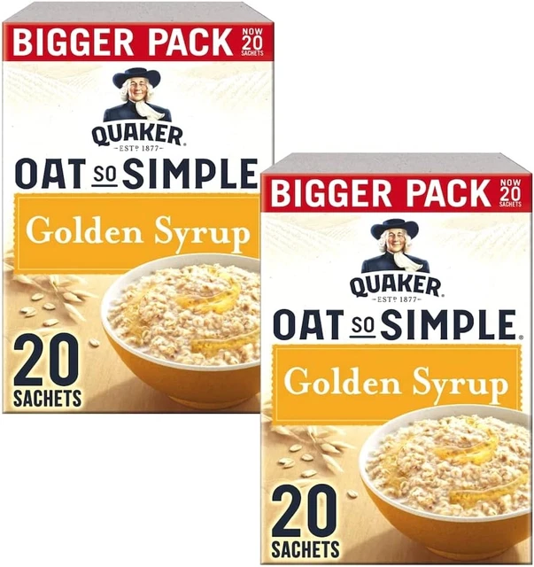 SET CON QUAKER Oat so Simple Farina D'Avena Porridge Golden Syrup 40 ...