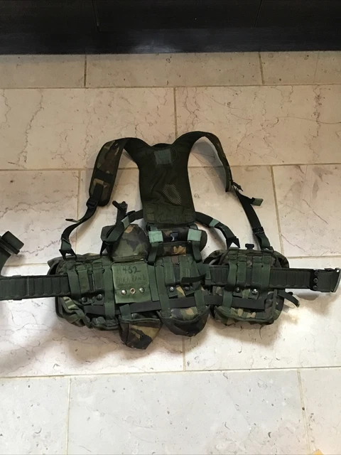 BRITISH ARMY MTP PLCE Set Main Yoke Belt & Pouches Webbing Water Medium ...