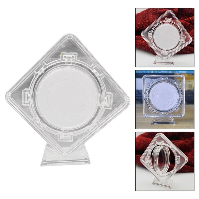 CLEAR ACRYLIC COIN Box with Swivel Bracket Store and Highlight Your For ...