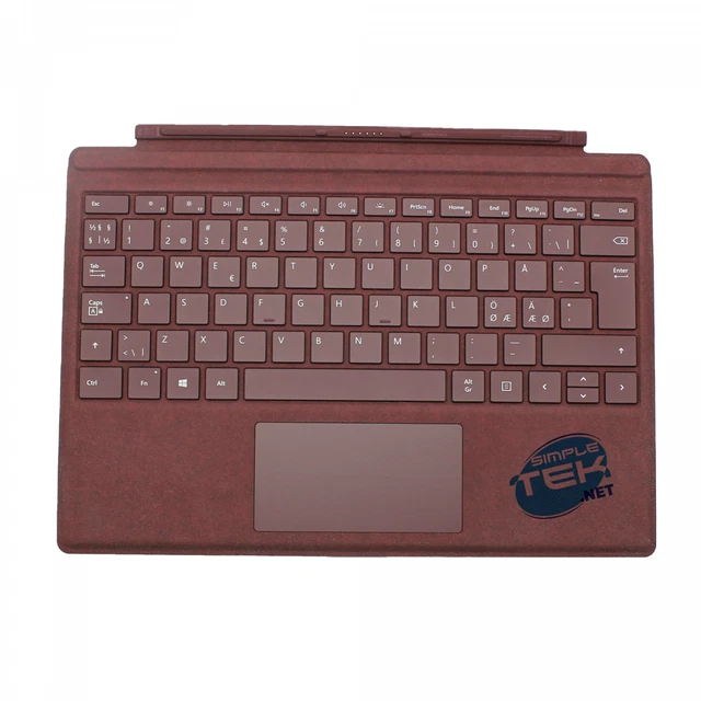 MICROSOFT KEYBOARD ORIGINAL Surface Pro 3 4 5 6 7 Qwerty Layout Nordic ...