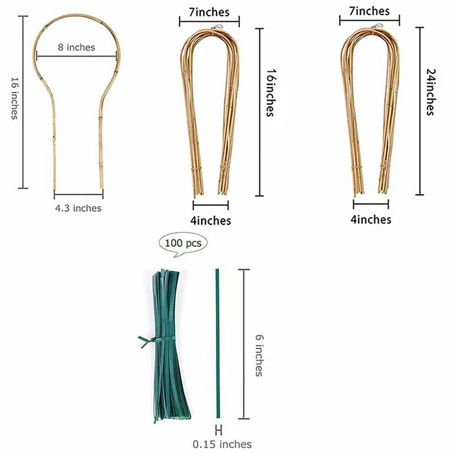 ENSEMBLE DE 10 grille en bambou naturel pour plantes en pot fleurs ...