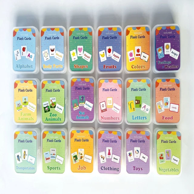 KIDS MONTESSORI LEARN English Word Card Flashcards Cognitive ...