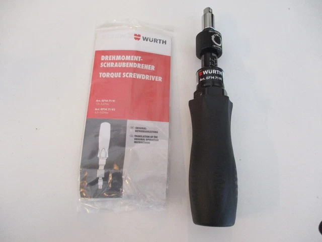 WURTH TORQUE SCREWDRIVER. 1.0 -3.5 Nm 07147191 £104.72 - PicClick UK