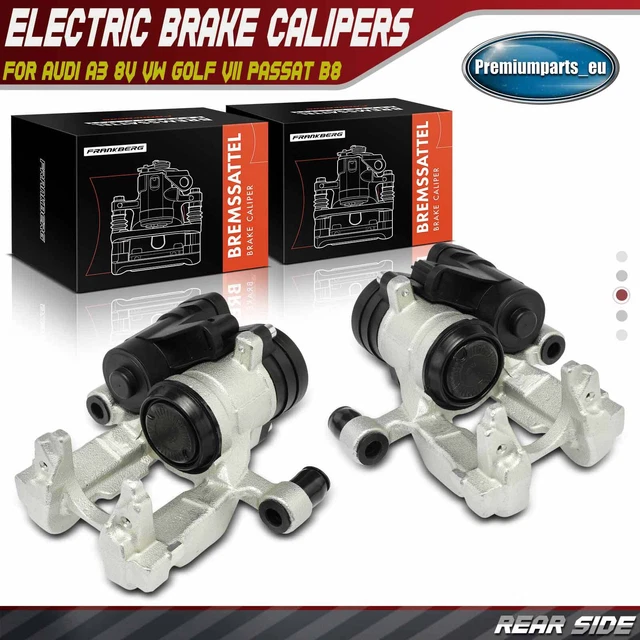 2X ELECTRIC BRAKE Calipers Rear for Audi A3 8V VW Golf VII Passat B8 ...