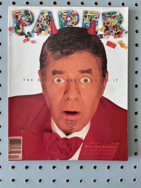 PAPER MAGAZINE JERRY Lewis April 1995 £11.12 - PicClick UK