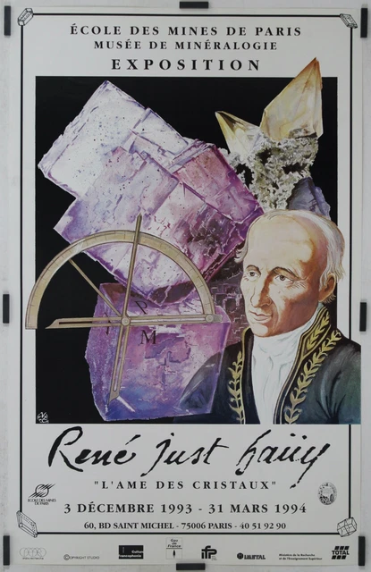 RENÉ JUST HAÜY l'ame de cristaux 1993 Affiche Originale Exposition EUR ...