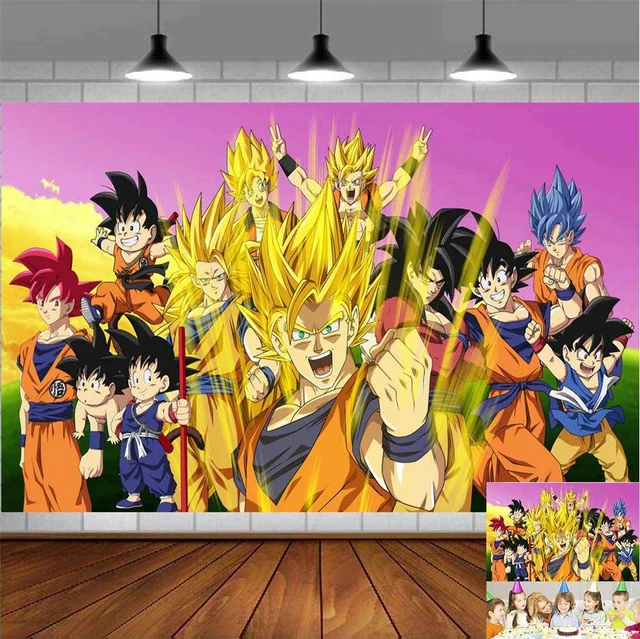 DRAGON BALL GOKU Party Supplies Birthday Backdrop Banner Poster Vinyl ...