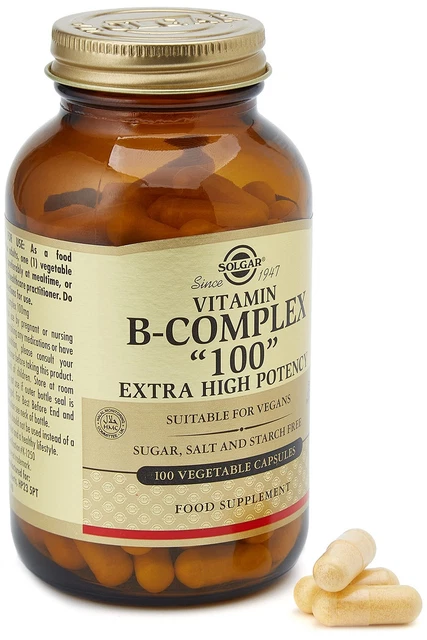 SOLGAR B-COMPLEX &100&, 100 Vegetable Capsules - Nervous System Support - £48.76 - PicClick UK