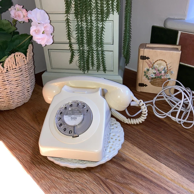 VINTAGE BT CREAM Rotary Dial Telephone Untested £21.50 - PicClick UK