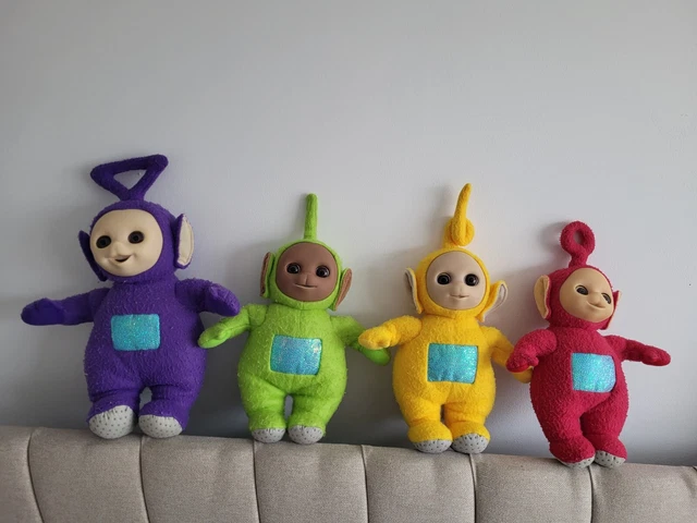 SET OF ORIGINAL 1996 Teletubbies Plush Moving Eyes Lala Po Dipsy Tinky ...