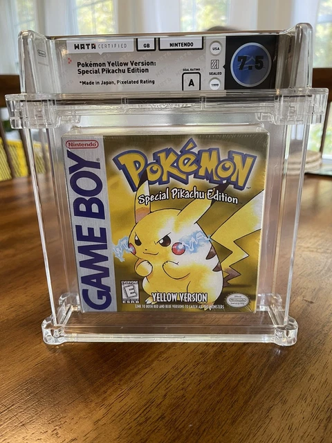 GAMEBOY POKEMON YELLOW Special Pikachu Edition WATA 7.5 Nintendo "A ...