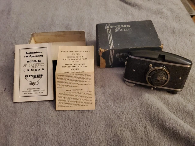 VERY RARE ARGUS Model M Camera c. 1939 £33.34 - PicClick UK