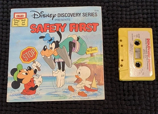 DISNEY DISCOVERY SERIES Safety First Book And Cassette Tape 1986 Read ...