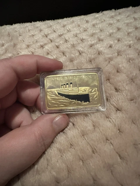 RMS TITANIC GOLD Bar Ingot Ship Disaster 1912 London New York City ...
