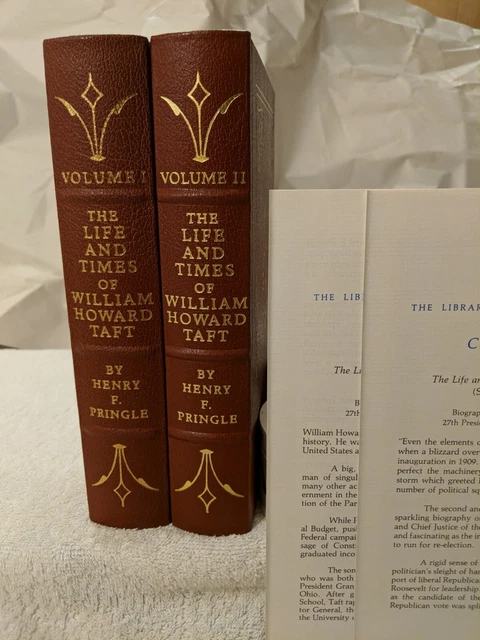2 V EASTON Press Life & Times William Howard Taft par Henry F. Pringle ...