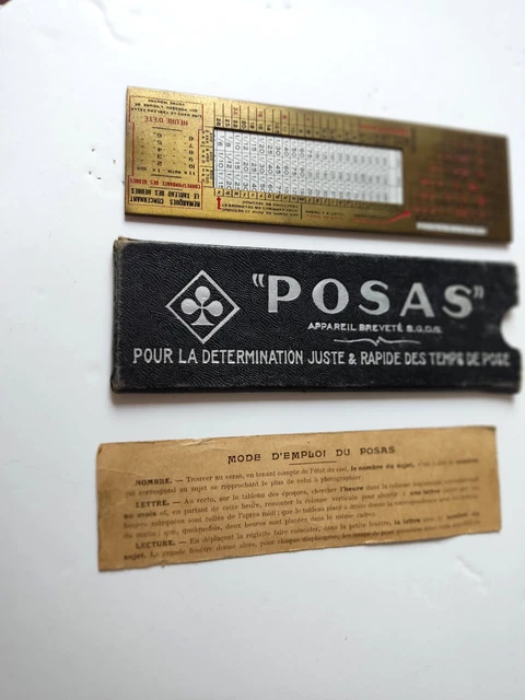 RÈGLE POSAS DÉTERMINATION juste & rapide des temps de pose photo ...