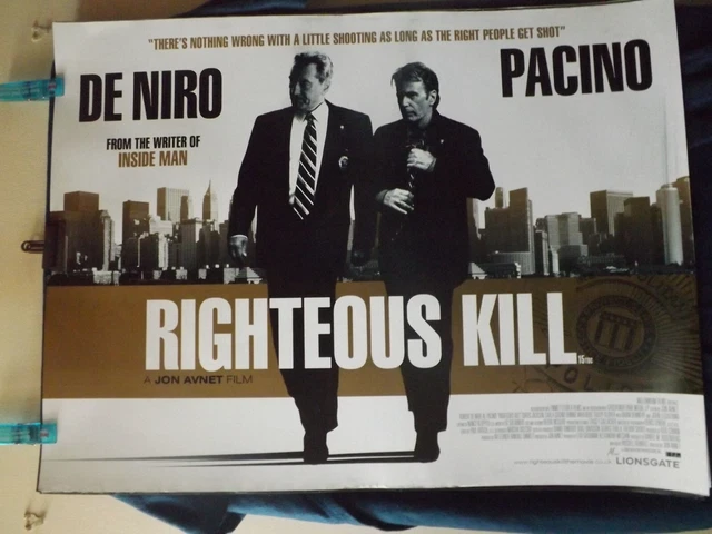 RIGHTEOUS KILL - Al Pacino Robert De Niro Original Quad Cinema Poster ...