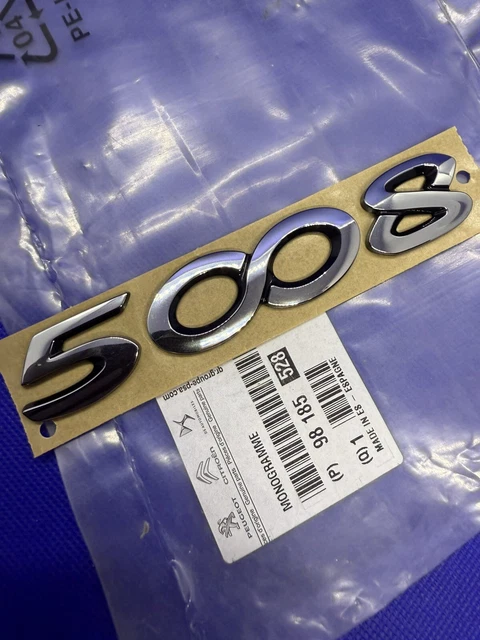 LOGO BADGE PEUGEOT Emblème Lettrage 5008 98185528DX arrière Original ...