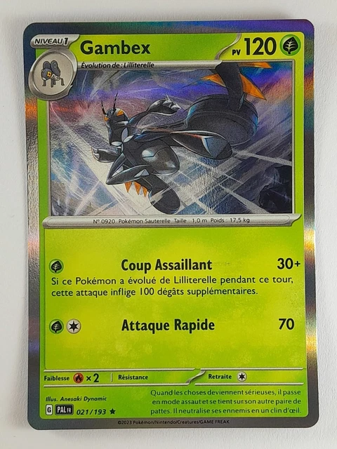 CARTE GAMBEX 021/193 HOLO Pokémon Évolutions à Paldea EV02 PAL FR Neuve ...