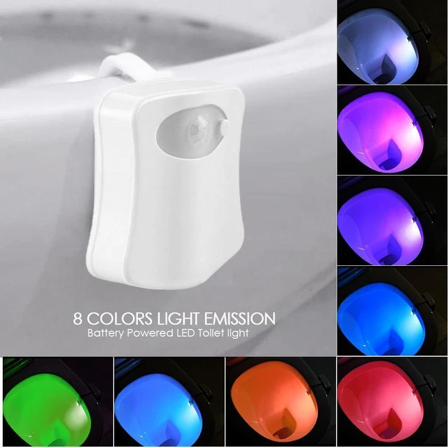 LUMINARIA TOILET HANGING Backlight Smart Battery Powered WC LED Seat ...