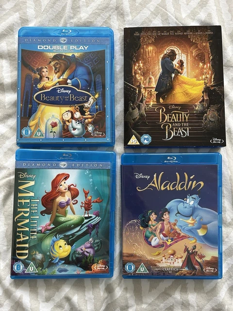 DISNEY BLU RAY Bundle Beauty And The Beast Little Mermaid Aladdin £13.20 - PicClick UK