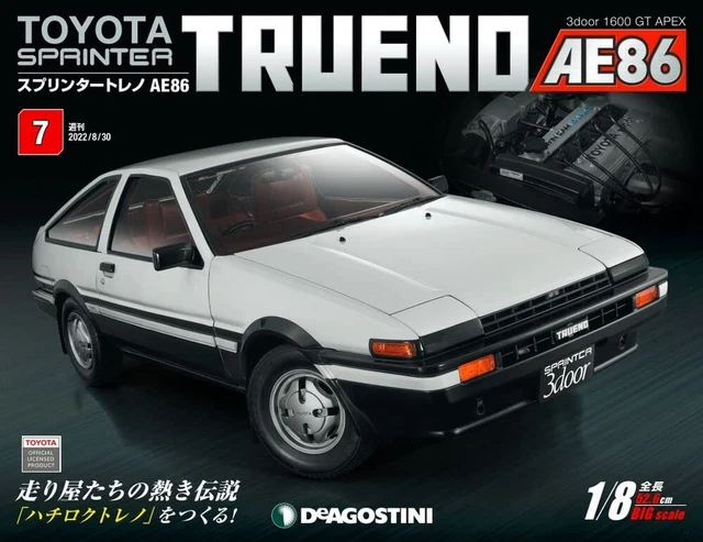 NEW DEAGOSTINI WEEKLY No.7 SPRINTER TRUENO AE86 Toyota Model kit ...
