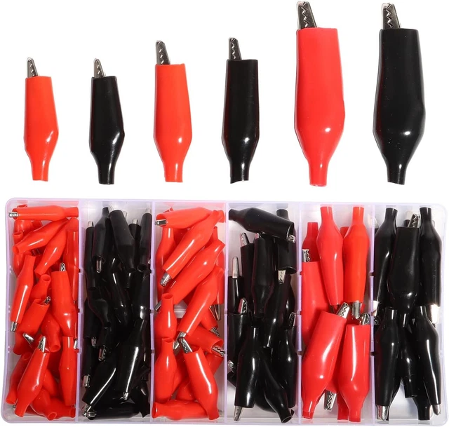 ALLIGATOR CLIP INSULATED Electrical Test Kit Pure Copper Crocodile ...