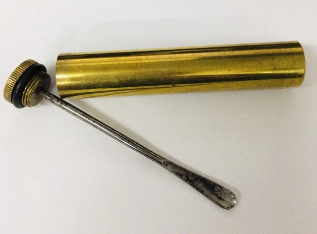 VINTAGE MILITARY WW1/WW2 Brass Rifle Oiler, see photos £25.99 - PicClick UK